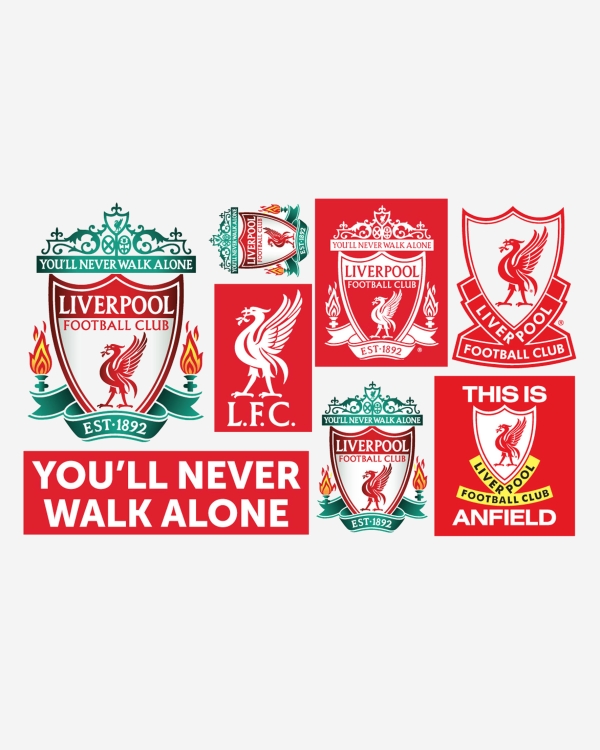 LFC Club Crest Wall Sticker Set | Liverpool FC Official Store