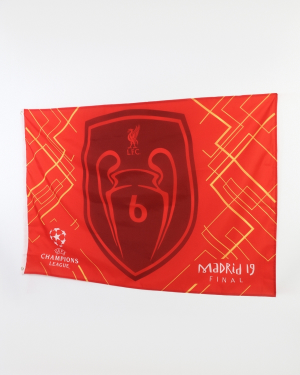 LFC UCL Badge Of Honour Flag