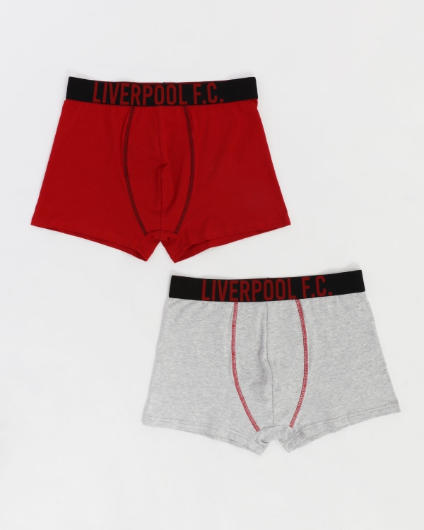 LFC Mens 2 Pack Red and Grey Boxers
