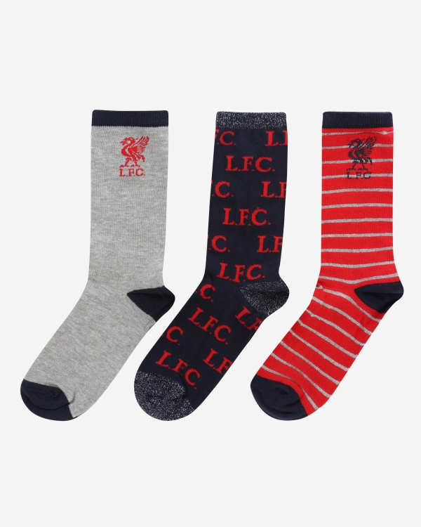 LFC Junior 3 Pack Multi Design Socks