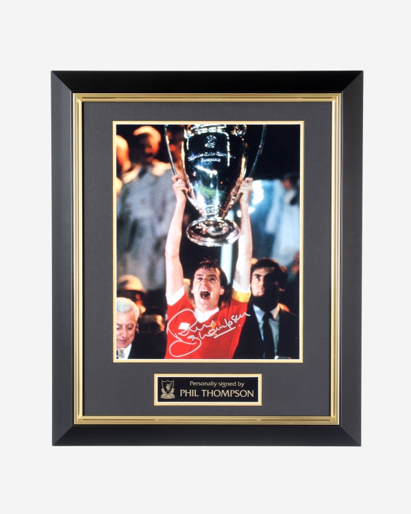 LFC Phil Thompson Signed Framed Image
