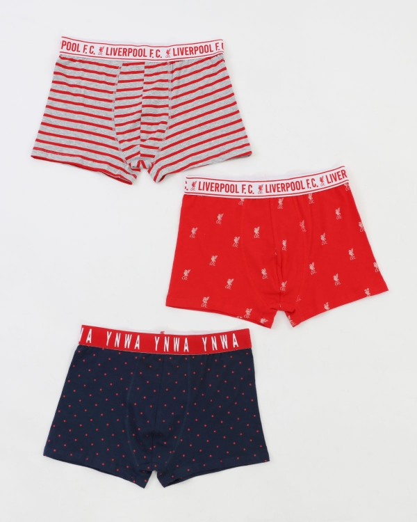 LFC Mens Red/Grey/Navy 3 Pack Boxers