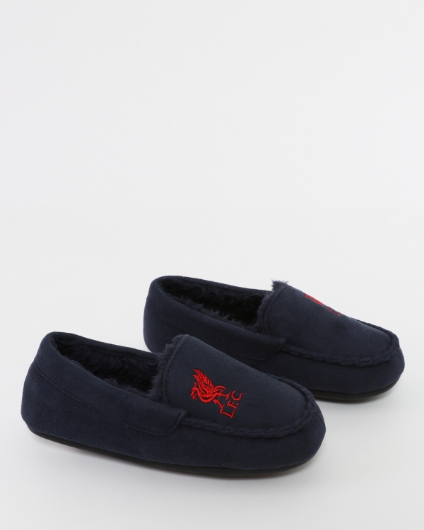 LFC Junior Navy Moccasin Slipper