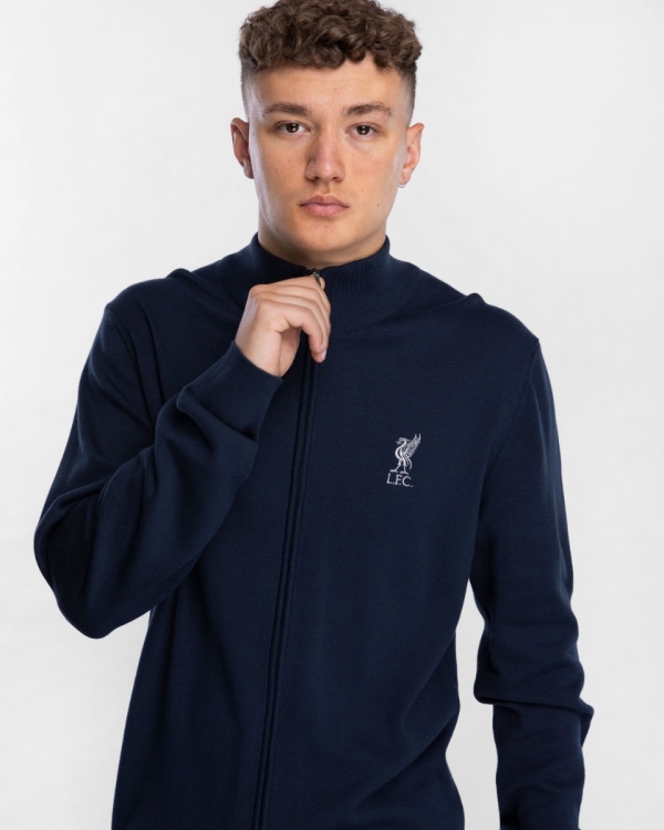 LFC Mens Navy Knit Full Zip