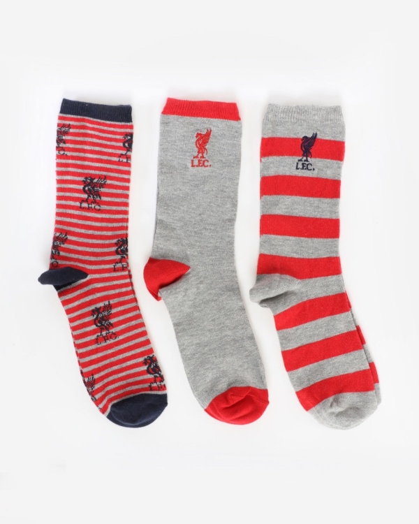 LFC Junior Red/Navy 3 Pack Sock