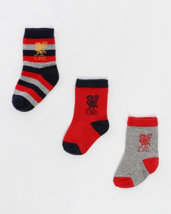 LFC Baby 3 Pack Red/Navy/Grey Sock