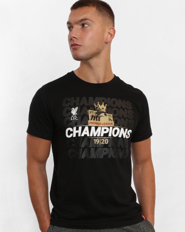 LFC Adults EPL Champions 19-20 Black Tee