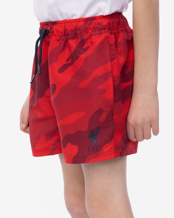 LFC Junior Red Camo Swim Shorts