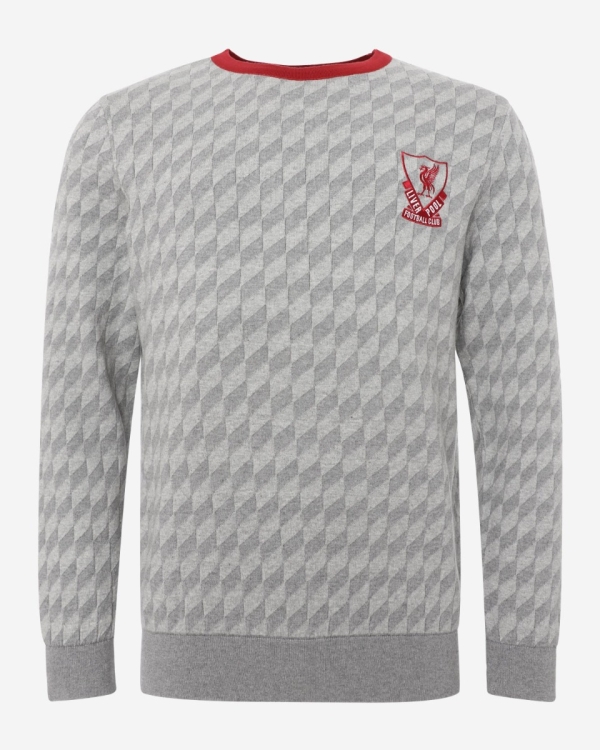 LFC Mens Heritage 89 Away Crew Knit Jumper Grey