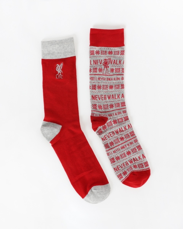 LFC Adults Fairisle Socks 2 Pack