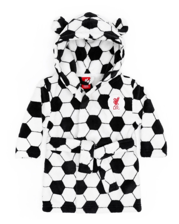 LFC Baby Football Hooded Robe Black & White