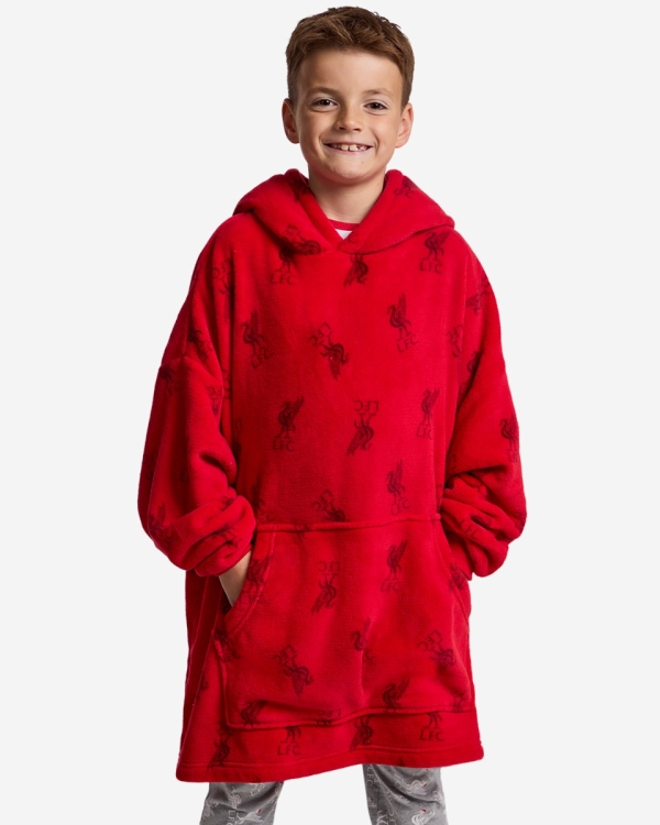 LFC Juniors Unisex All Over Print Robe Hoodie Red