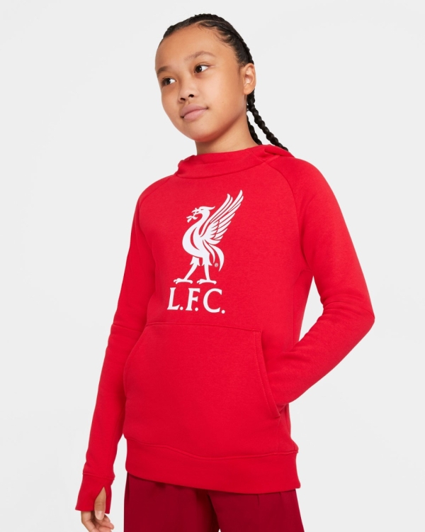 LFC Nike Junior Red Fleece Hoodie