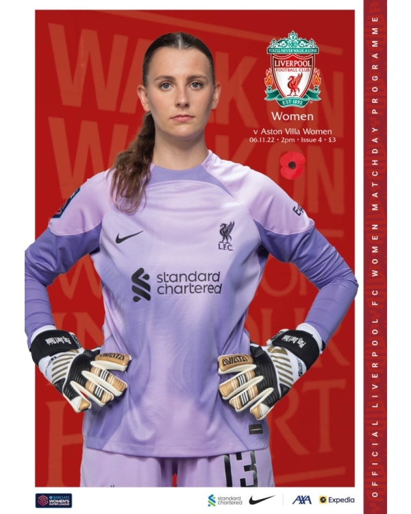 LFC Womens Matchday Programme 4 - Aston Villa