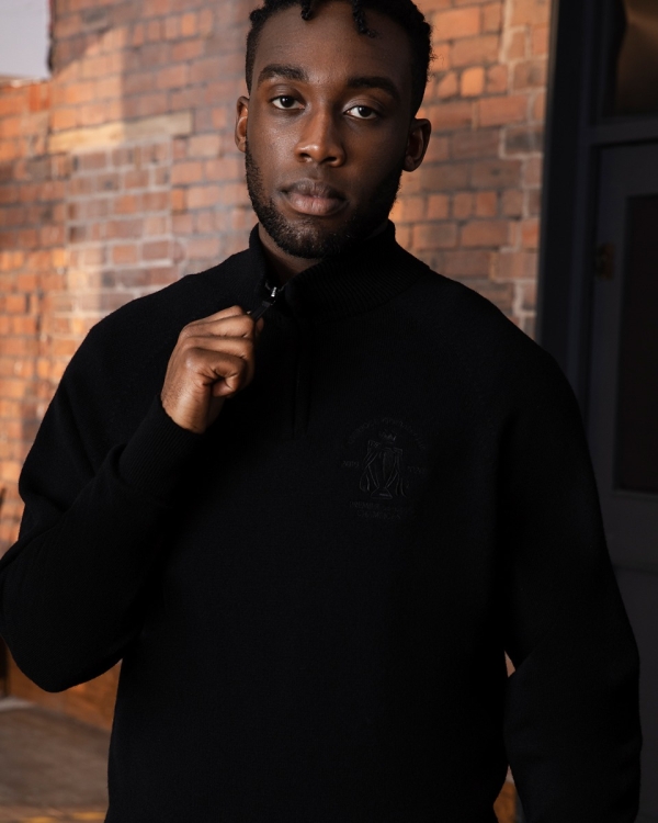 LFC Mens Premier League Champions 19/20 Lambswool Blend , Â¼ zip