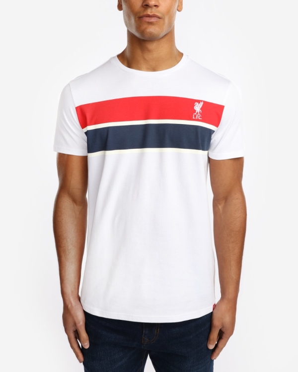 LFC Mens Stripe Detail White Tee