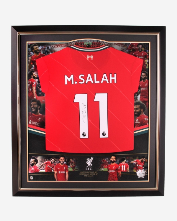 LFC Salah Signed Limited Edition 100 Goals Framed Shirt