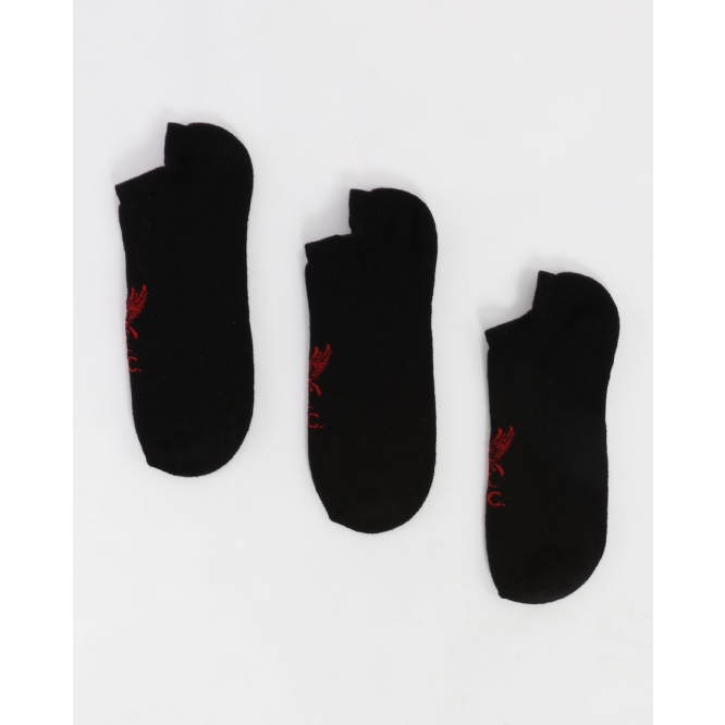 LFC Adults 3 Pack Black Trainer Sock