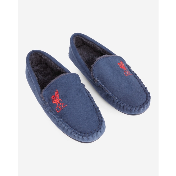LFC Adults Navy Moccasin Slipper