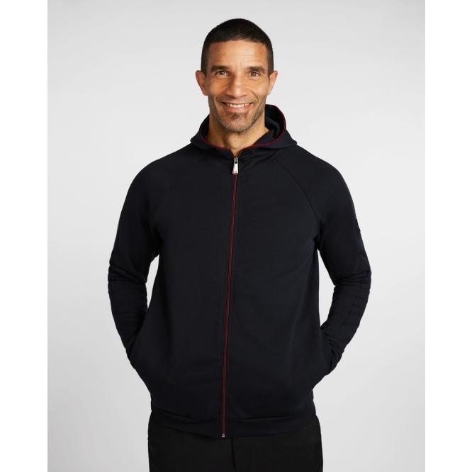 LFC Mens Black Firma Tipped Zip Through Hoody