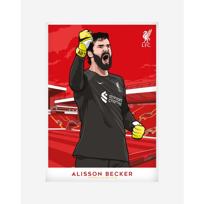 LFC Alisson Becker A2 Print 22-23