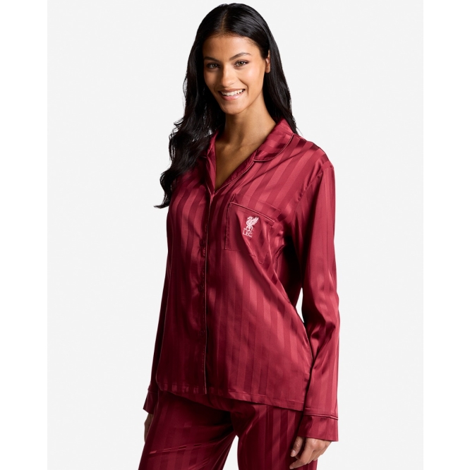 LFC Womens Satin Pyjama Set Red