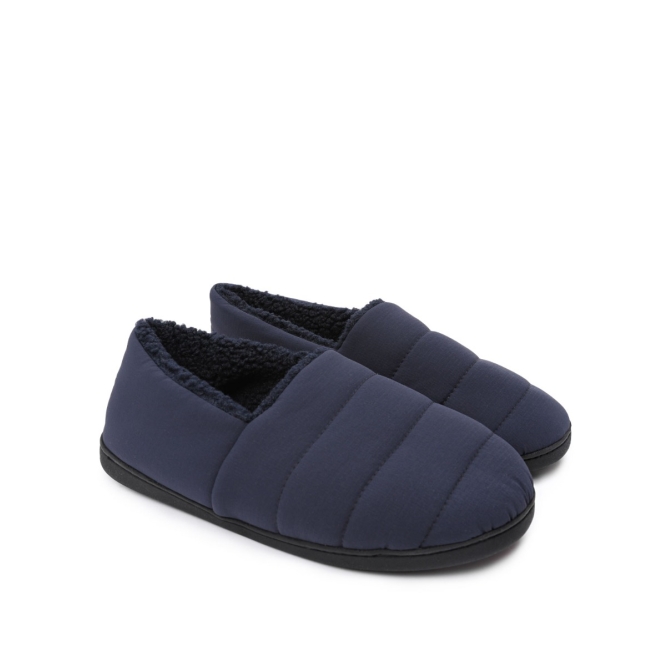 LFC Mens Quilted Slippers Navy