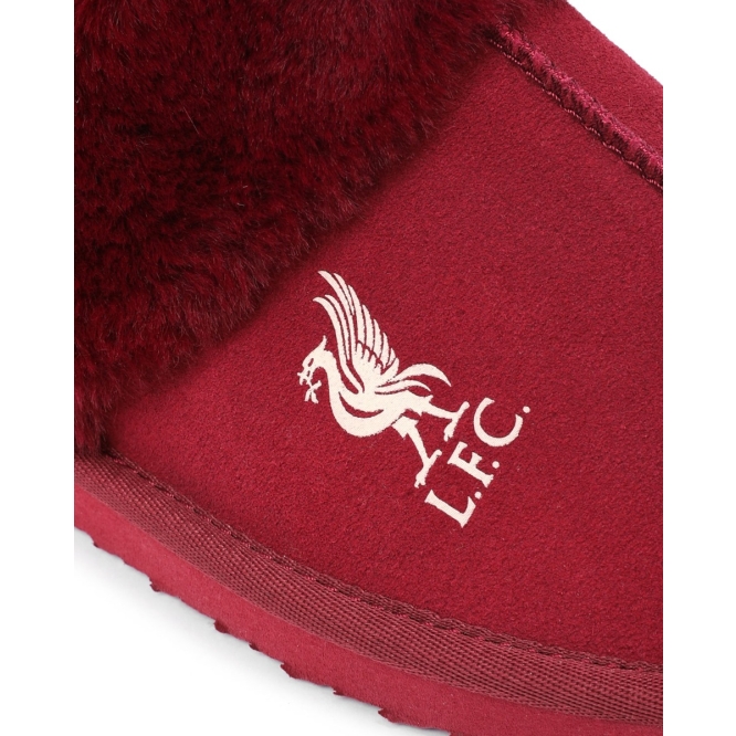 LFC Womens Suede Mules Red