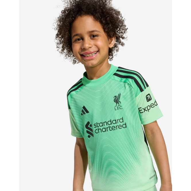 LFC adidas Little Kids 25/26 Home Goalkeeper Mini Kit