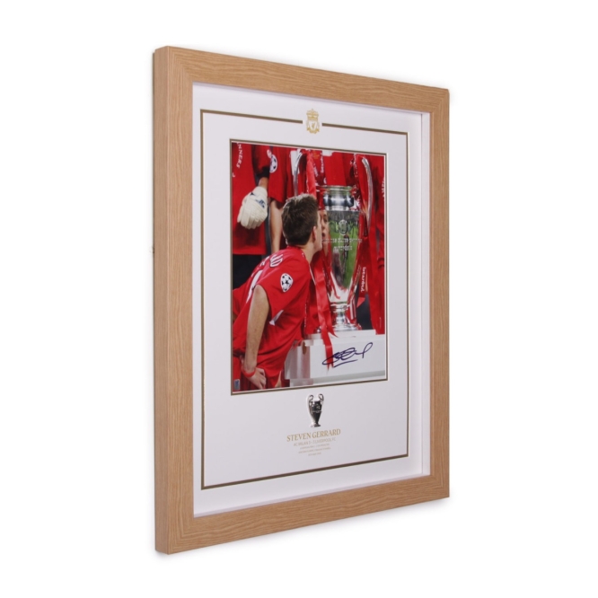 LFC Signed Gerrard Istanbul Framed Image