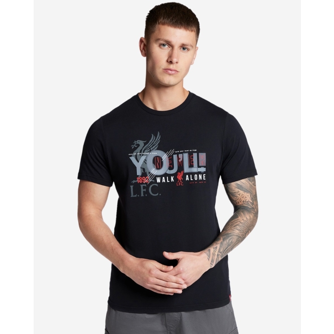 LFC Mens YNWA Line Tee Black