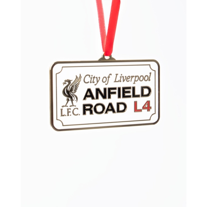 LFC Anfield Road Sign Christmas Decoration