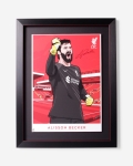 LFC Signed Alisson Becker A2 Print
