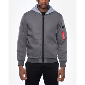 LFC Mens YNWA Charcoal Bomber Jacket