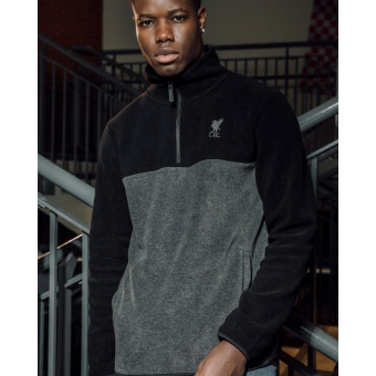 LFC Mens Black/Grey , Â¼ Zip Fleece
