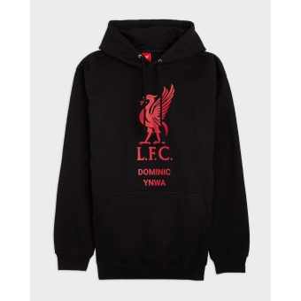 Personalise your LFC Red Liverbird Personalised Black Hoody at the ...