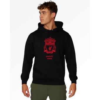 Personalise your LFC Red Crest Personalised Black Hoody at the Official ...