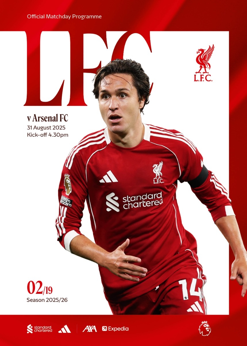 Matchday Programme - LFC Vs Arsenal - 31/08/2025