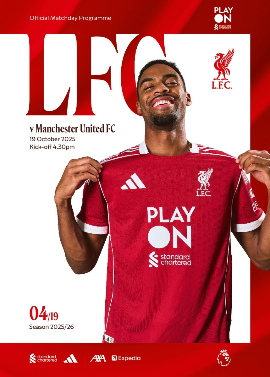 Matchday Programme - LFC Vs Manchester United - 19/10/2025