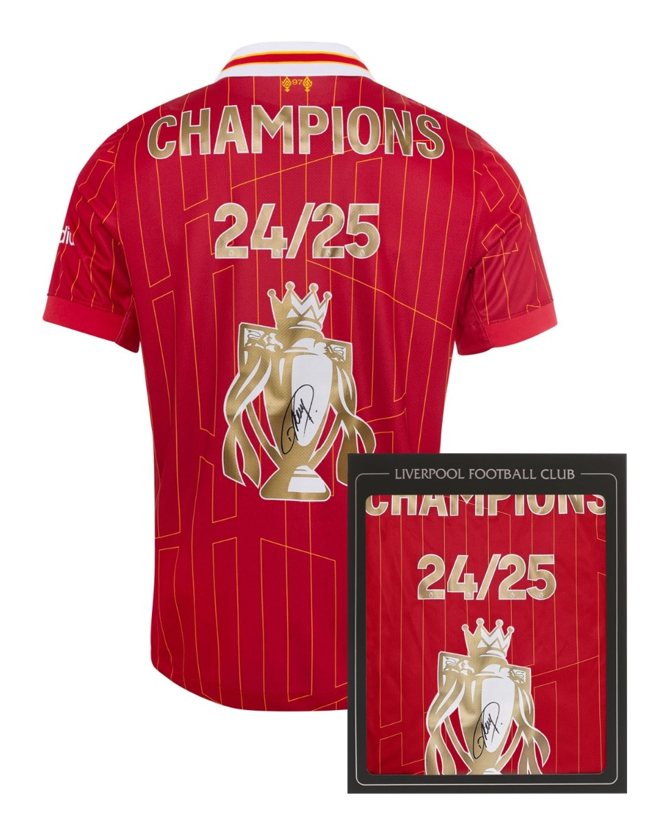 LFC Signed Champions 24/25 Núñez Boxed Shirt