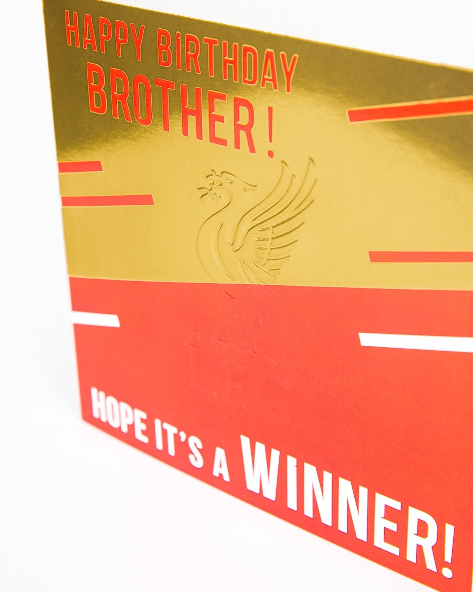 LFC Brother Foil Birthday Card