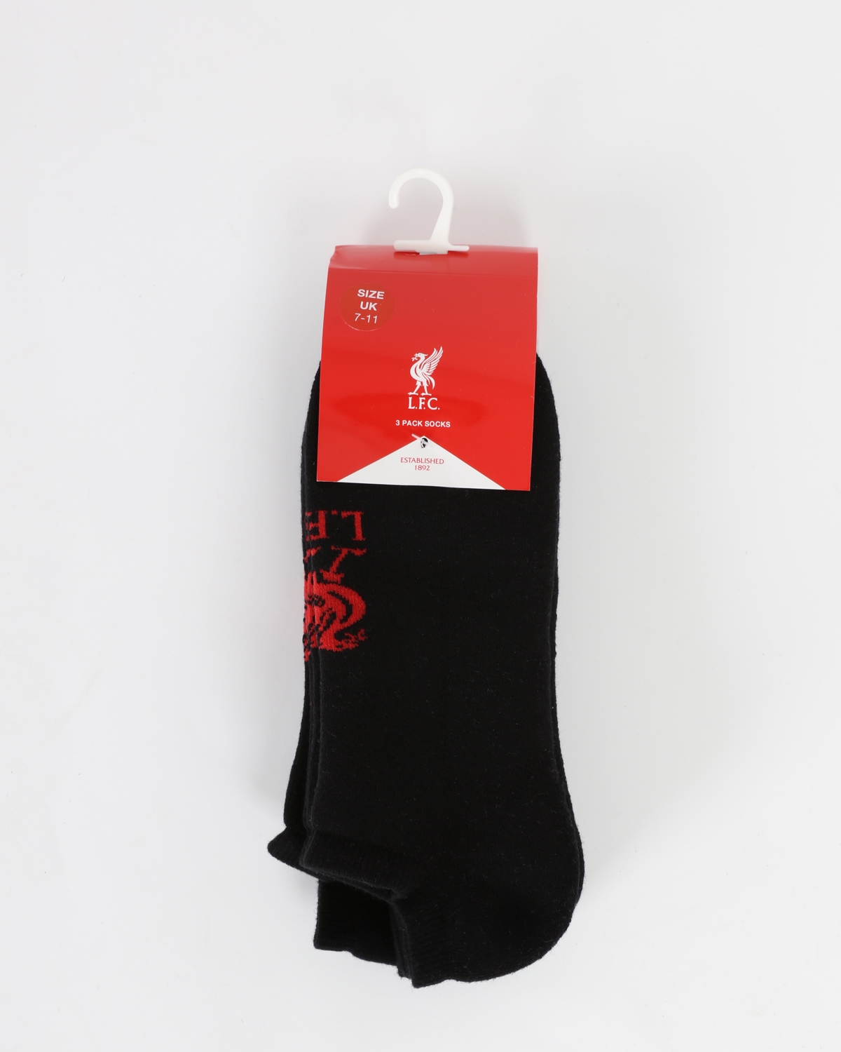 LFC Adults 3 Pack Black Trainer Sock