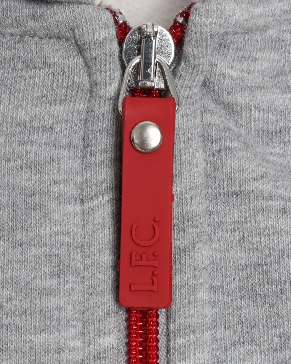 LFC Mens Premier League Champions 19/20 Grey Marl Zip Hoody