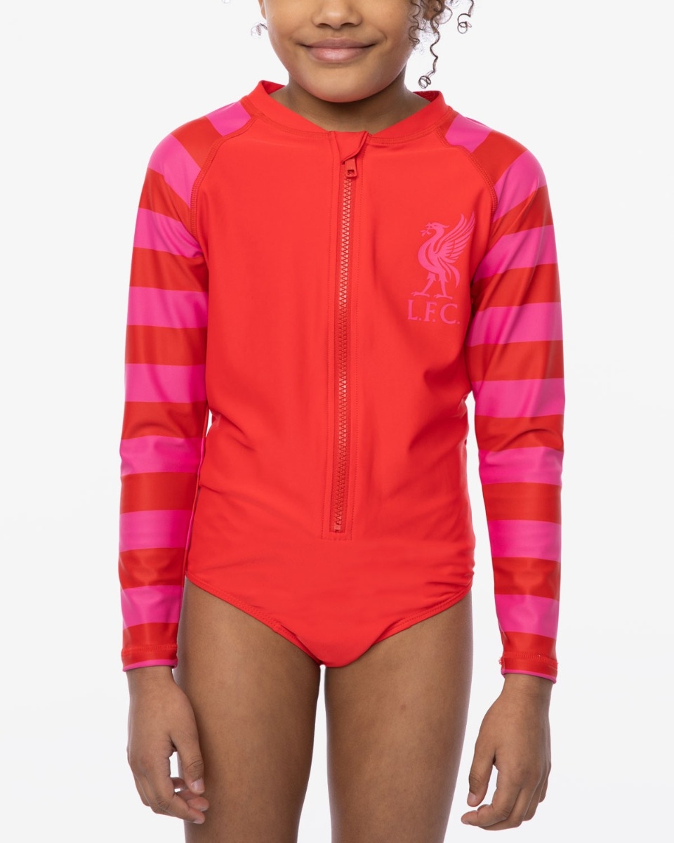 LFC Junior Red Striped Rash Suit