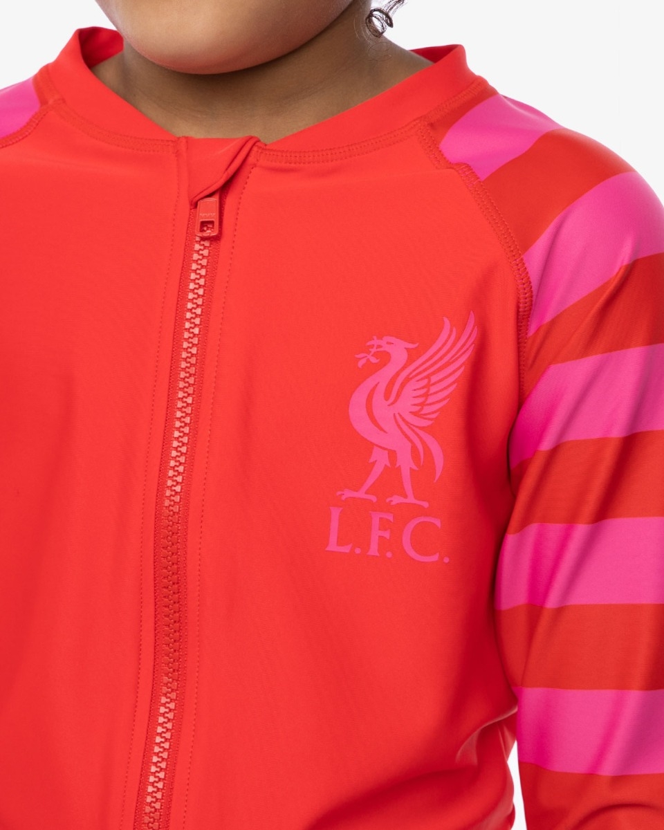 LFC Junior Red Striped Rash Suit