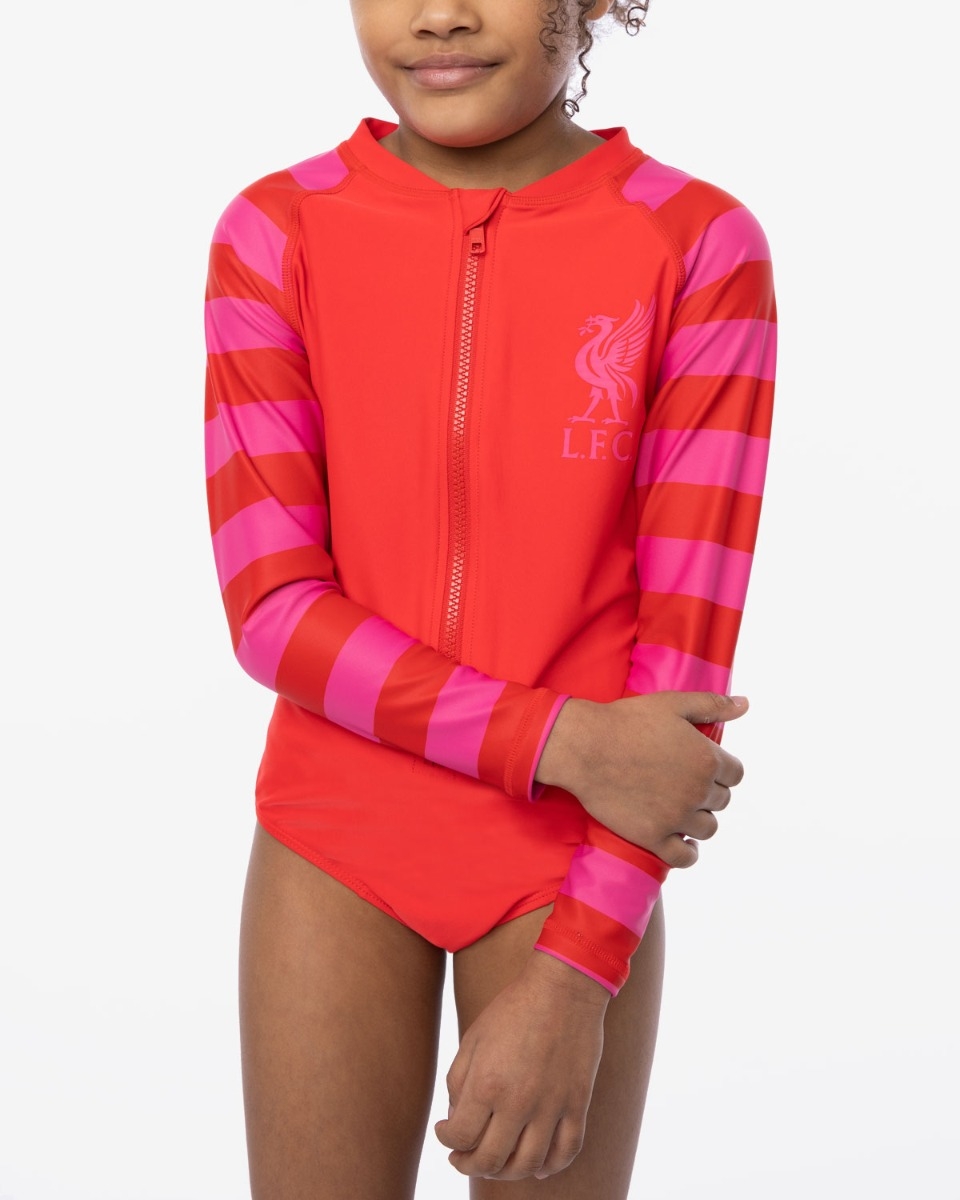LFC Junior Red Striped Rash Suit