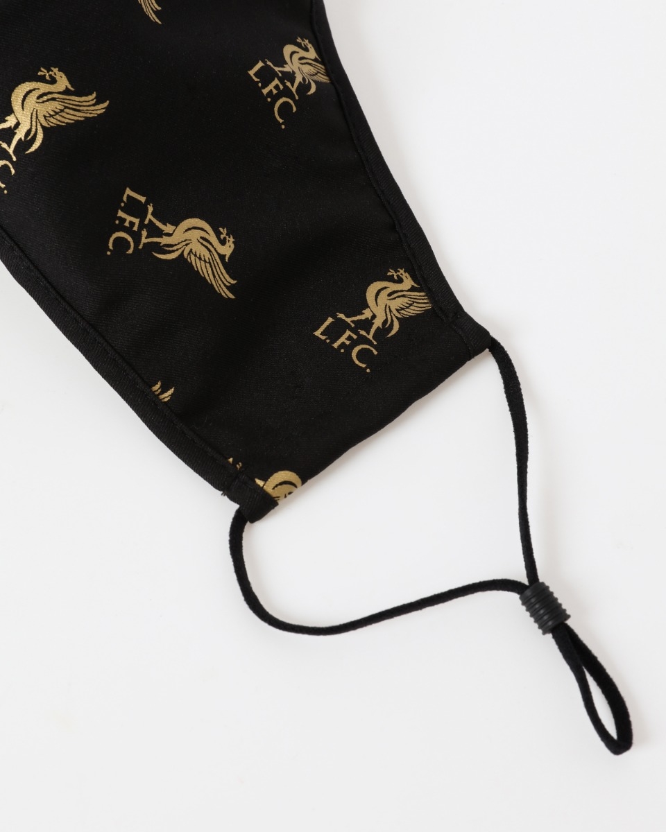 LFC Adults Liverbird Print Black Face Cover