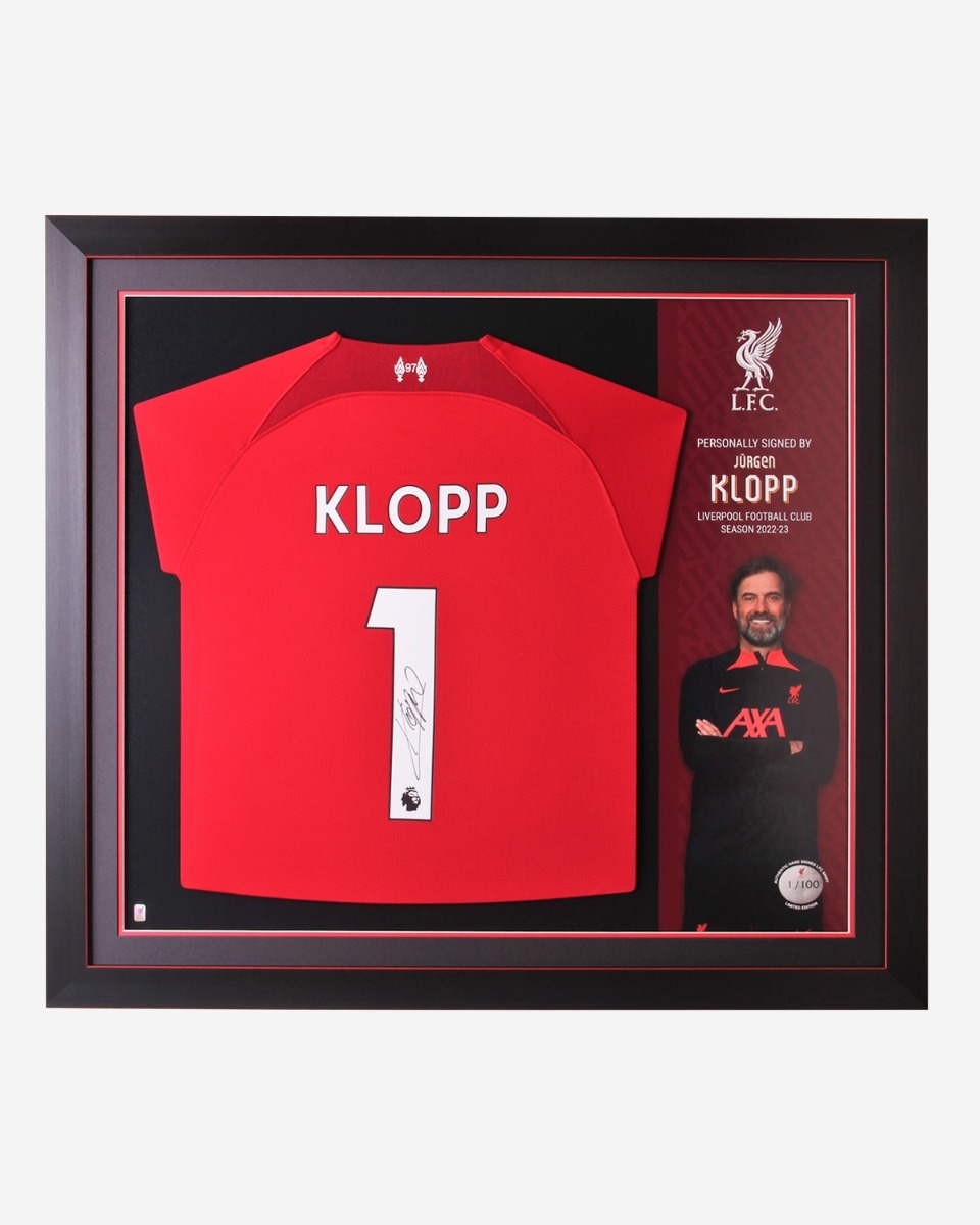 LFC Signed 22-23 Klopp Framed Shirt