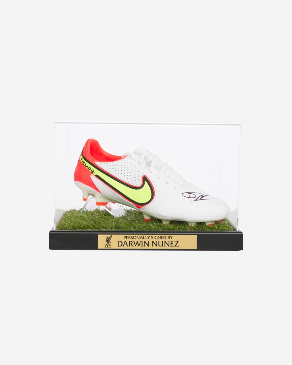 LFC Signed Darwin Nunez Boot In Case