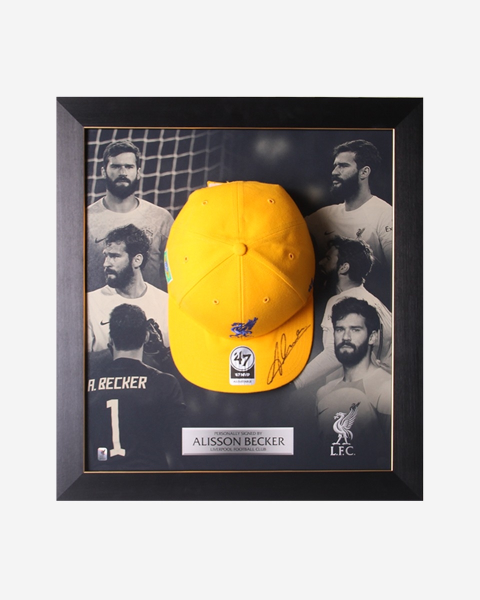 LFC Signed Alisson Cap In Frame